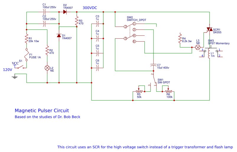 Medical Magnetic Pulser circuit - EasyEDA open source hardware lab