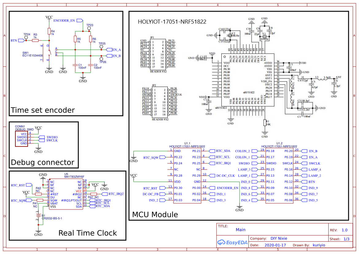 NixieClock - EasyEDA open source hardware lab