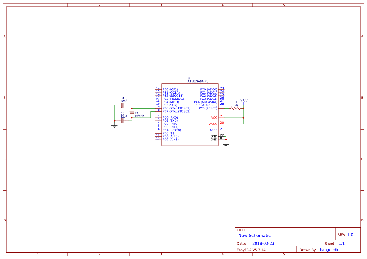ATmega8 Minimum System - OSHWLab