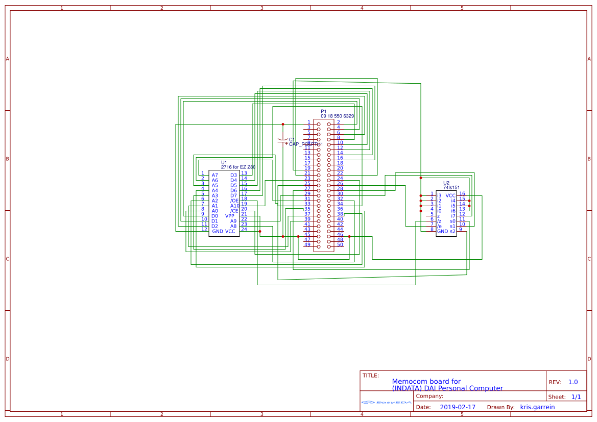 Internal memocom PCB for (INDATA) DAI Personal Computer - Platform for ...