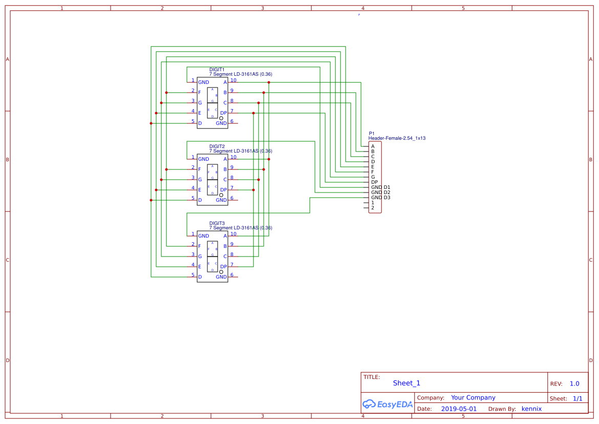 3digit7segment - OSHWLab