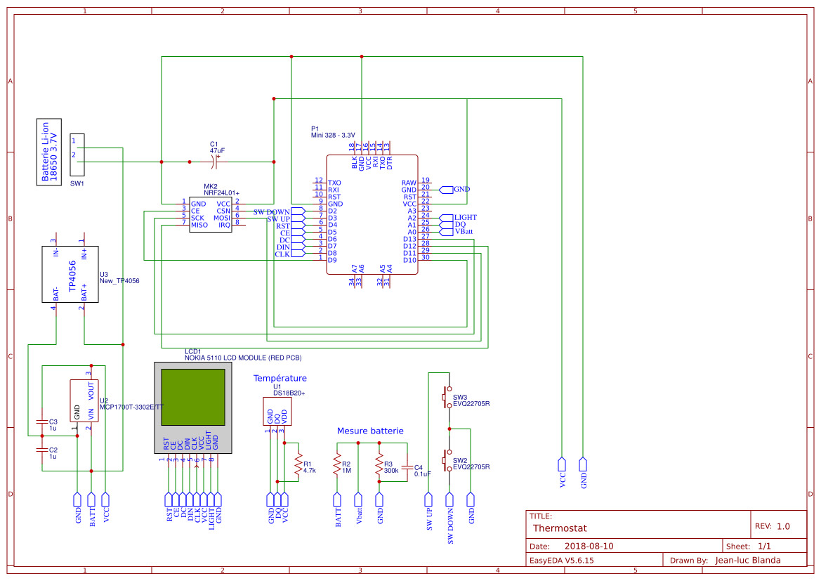 Thermostat mysensors jlb partage - EasyEDA open source hardware lab