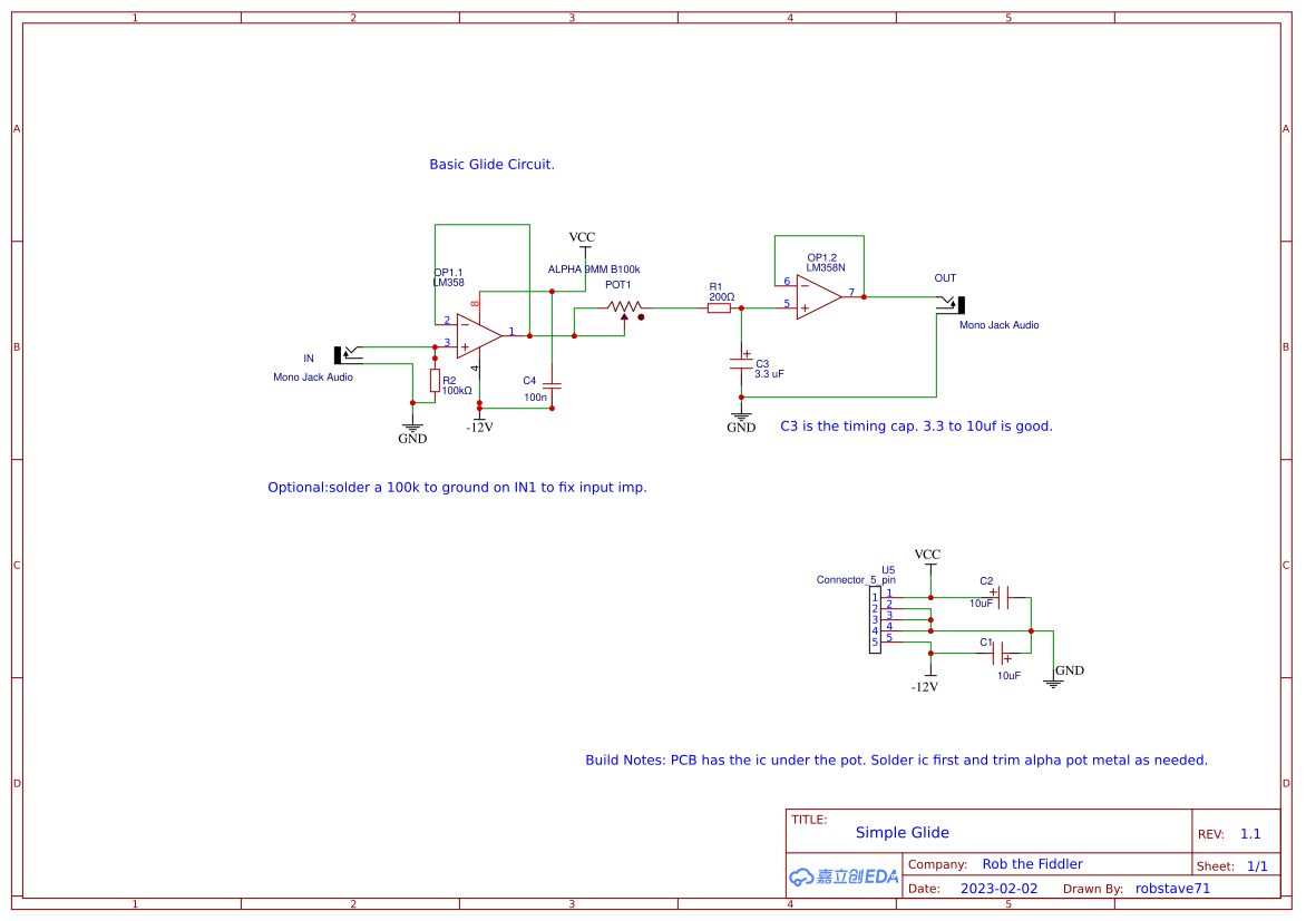 Utils05 simple glide 1u - OSHWLab