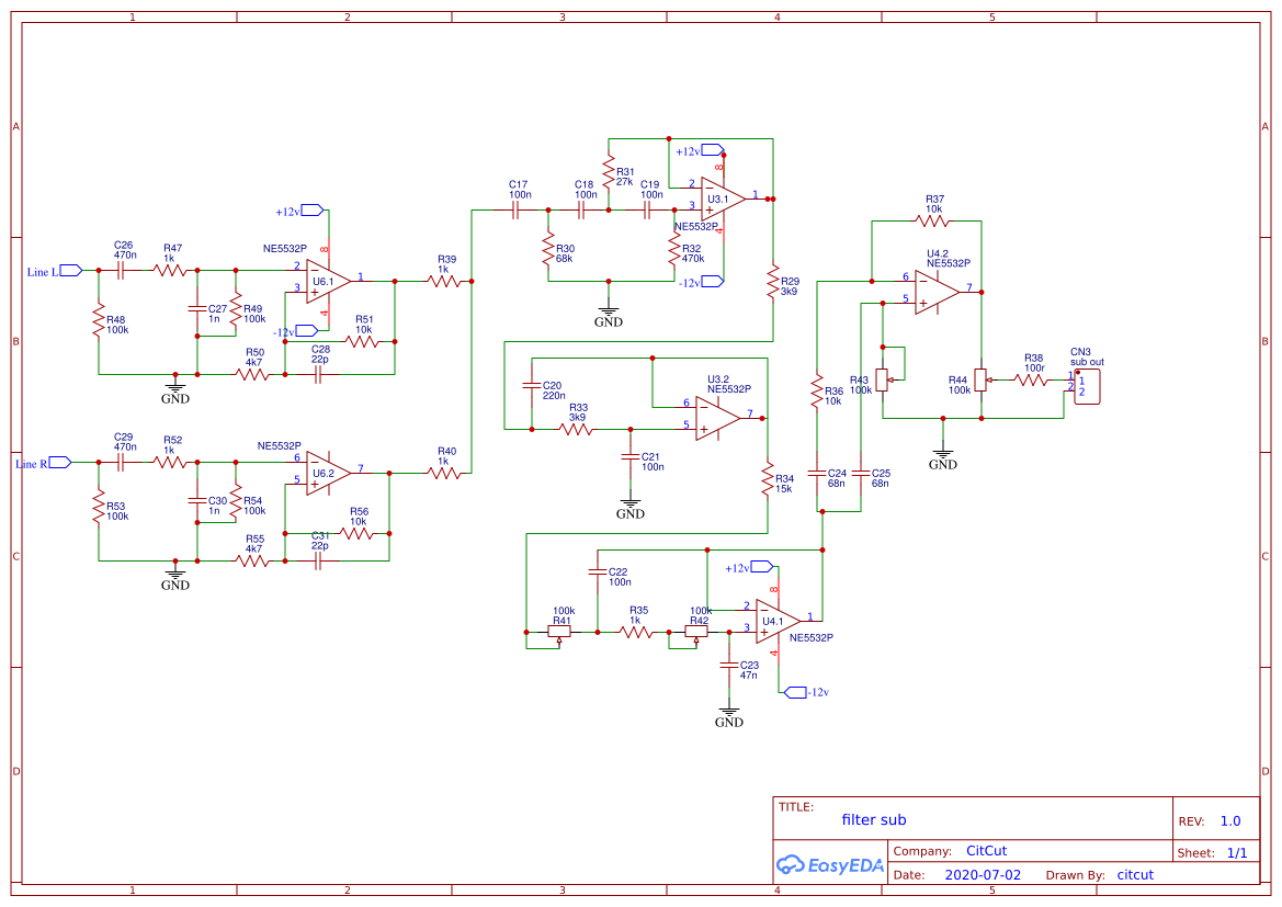 tone control + sub - OSHWLab