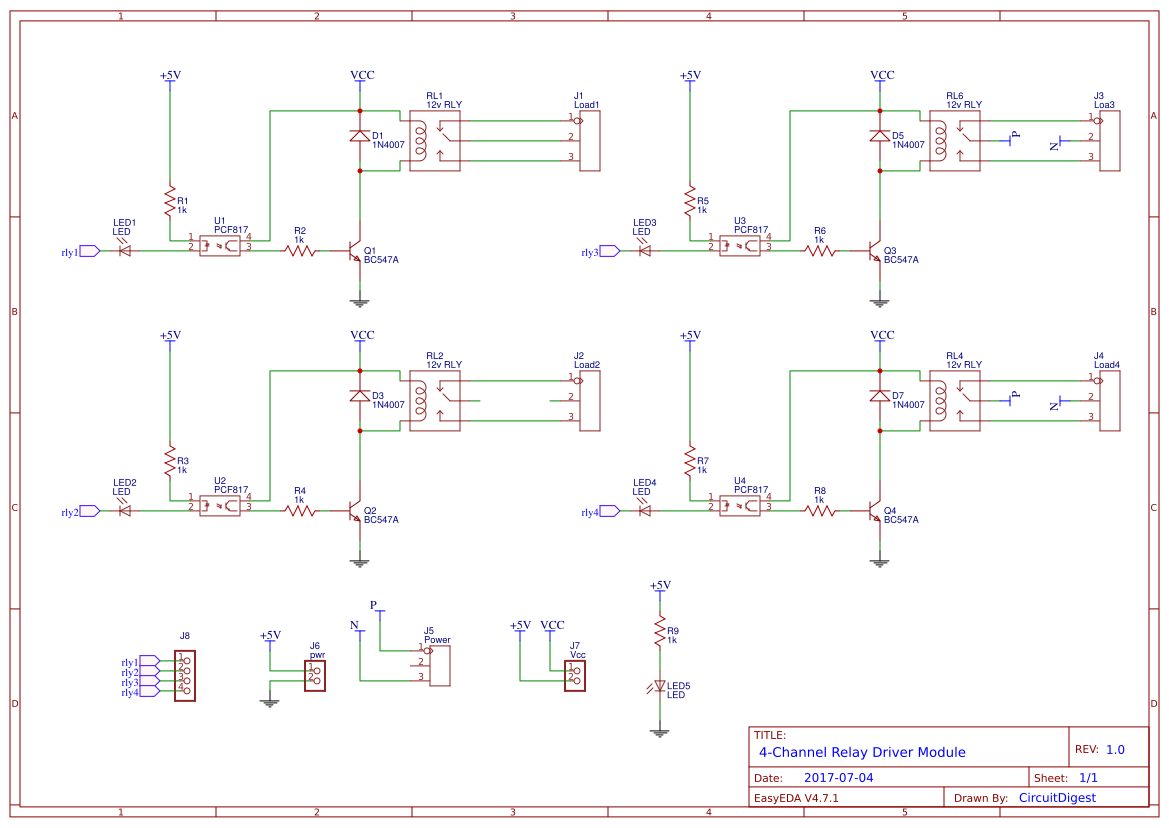 4-Channel Relay Driver Module copy - EasyEDA open source hardware lab