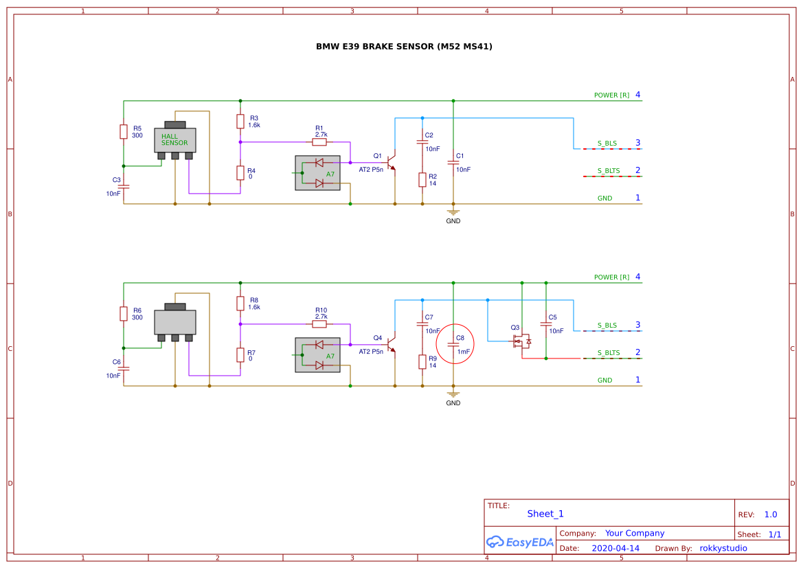 BRAKE SENSOR - EasyEDA open source hardware lab
