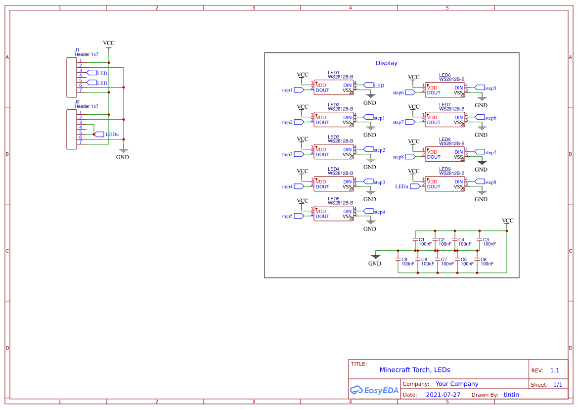 Minecraft Tourch LEDs - OSHWLab