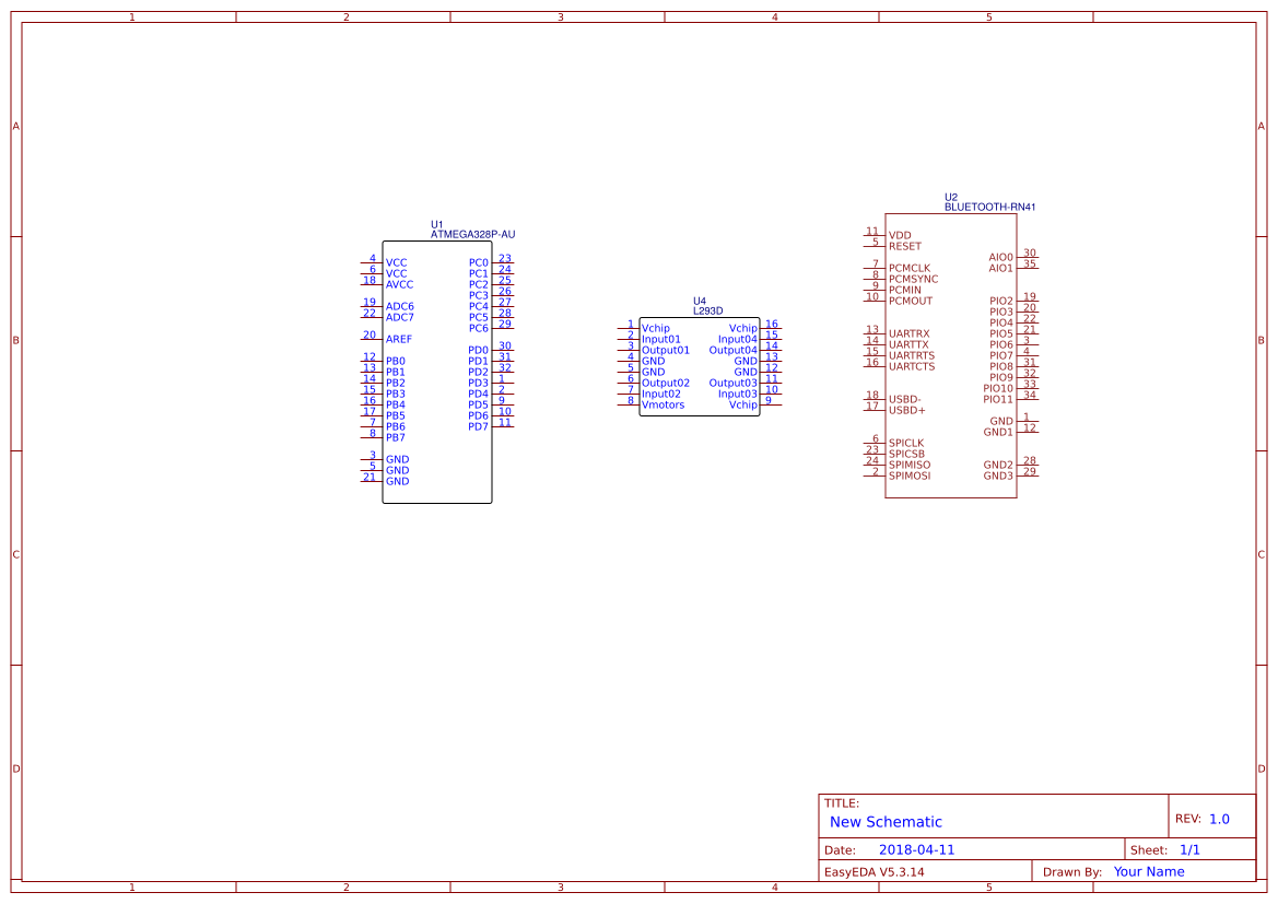 RC Car Bluetooth Circuit Board Skematic - EasyEDA open source hardware lab