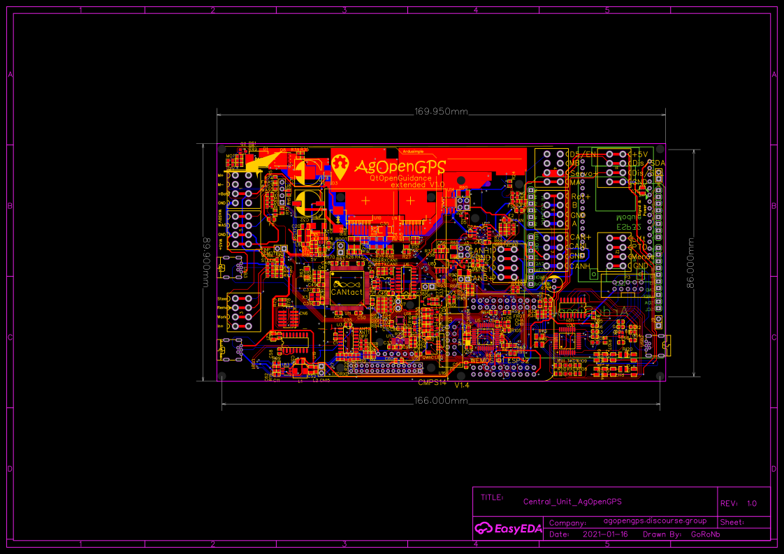 AgOpenGPS extended V1.0 - EasyEDA open source hardware lab