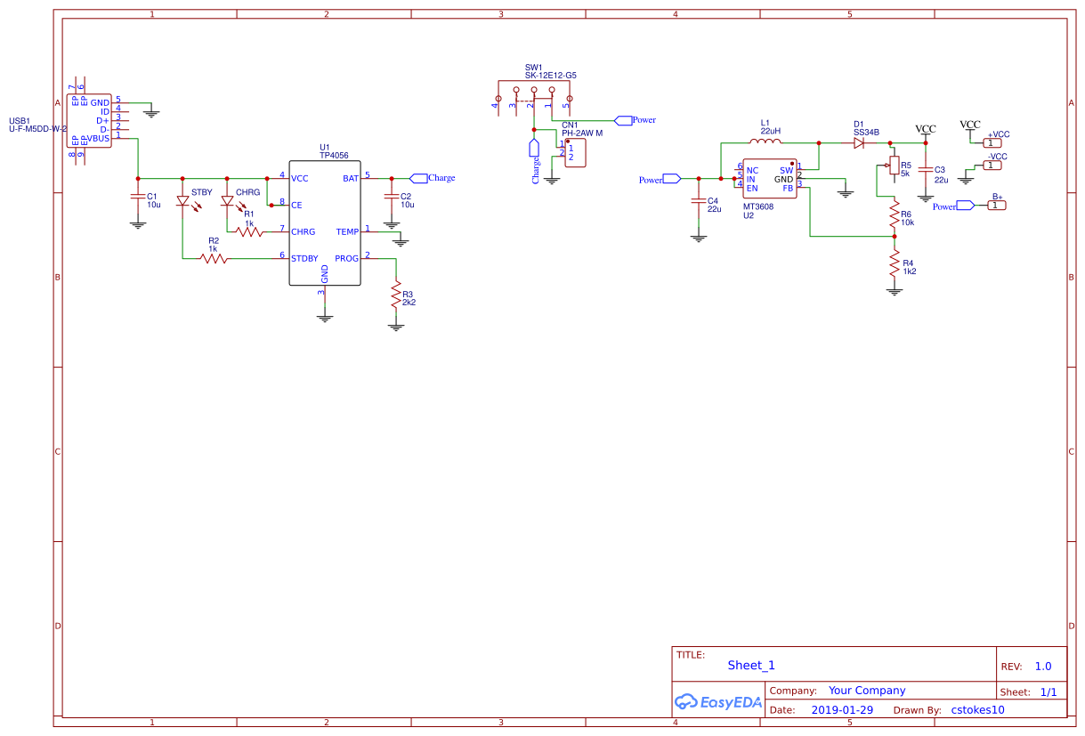 Charger/Boost Converter - OSHWLab