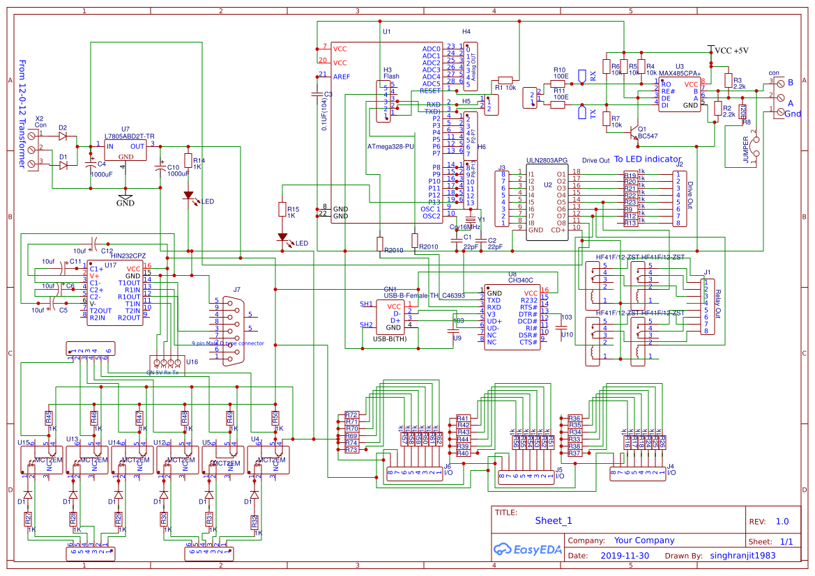STM32F103 «Blue Pill» modified board - EasyEDA