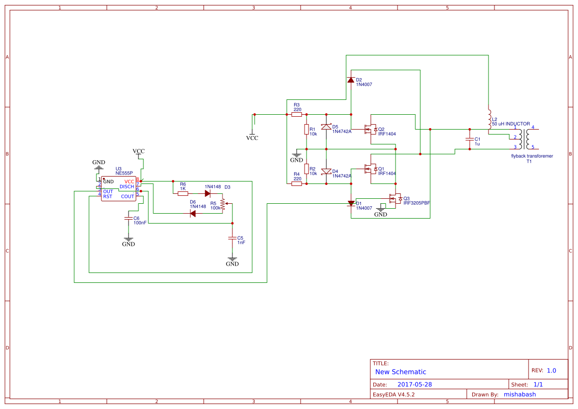 PWM regulated ZVS driver - EasyEDA open source hardware lab