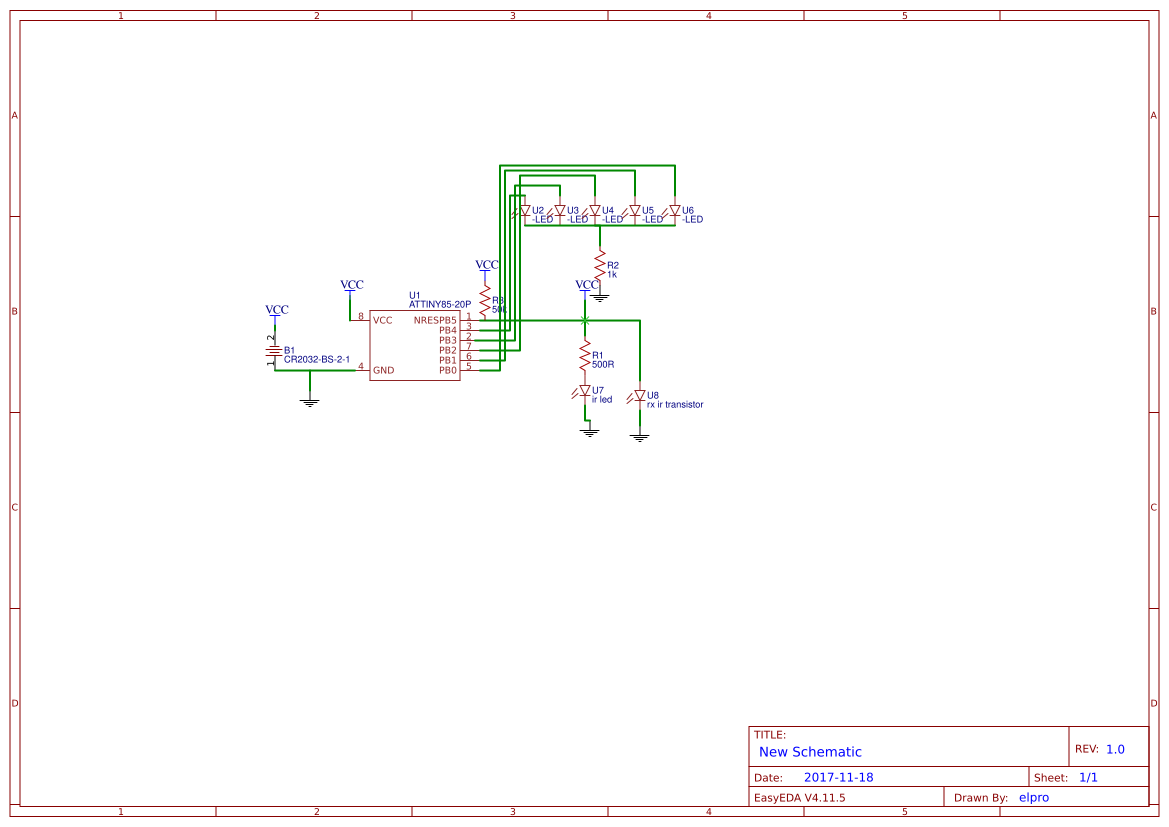 attiny85 pov - EasyEDA open source hardware lab