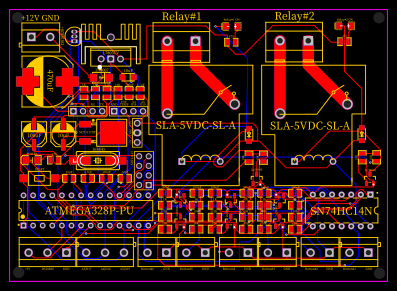 MySensors 2 Chanel Relay 30A - EasyEDA open source hardware lab