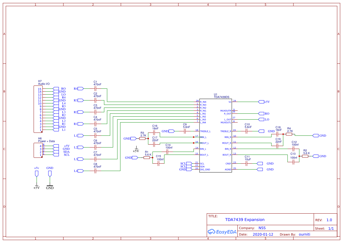 TDA7439 Expansion - EasyEDA open source hardware lab