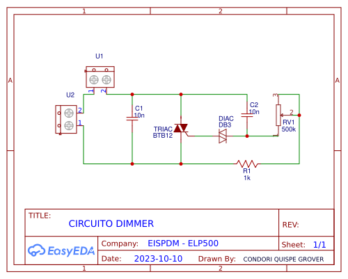CIRCUITO DIMMER CONDORI GROVER - Platform for creating and sharing projects - OSHWLab