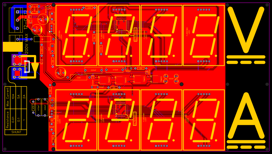 1.8" ICL7107 Volt-Amp Meter - EasyEDA open source hardware lab