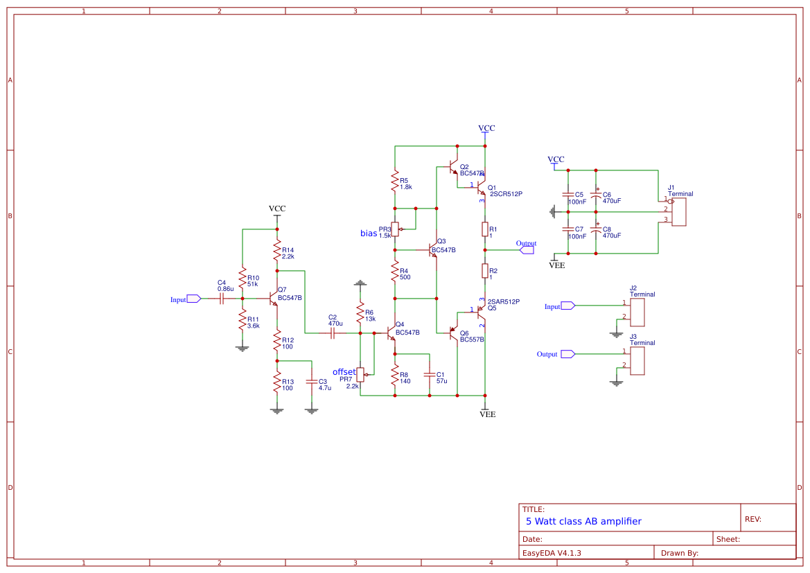 Class AB Amplifier - OSHWLab