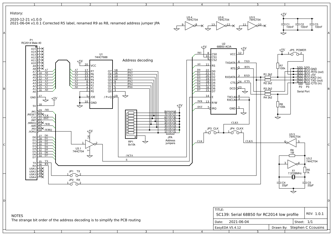 SC139 Serial port - EasyEDA open source hardware lab