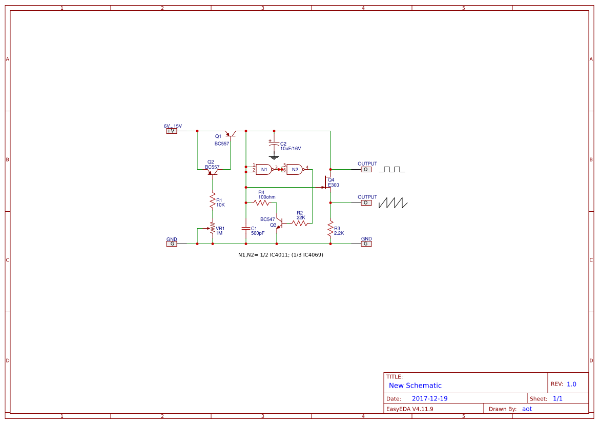 Current-controlled Sawtooth Generator Circuit - EasyEDA open source hardware lab