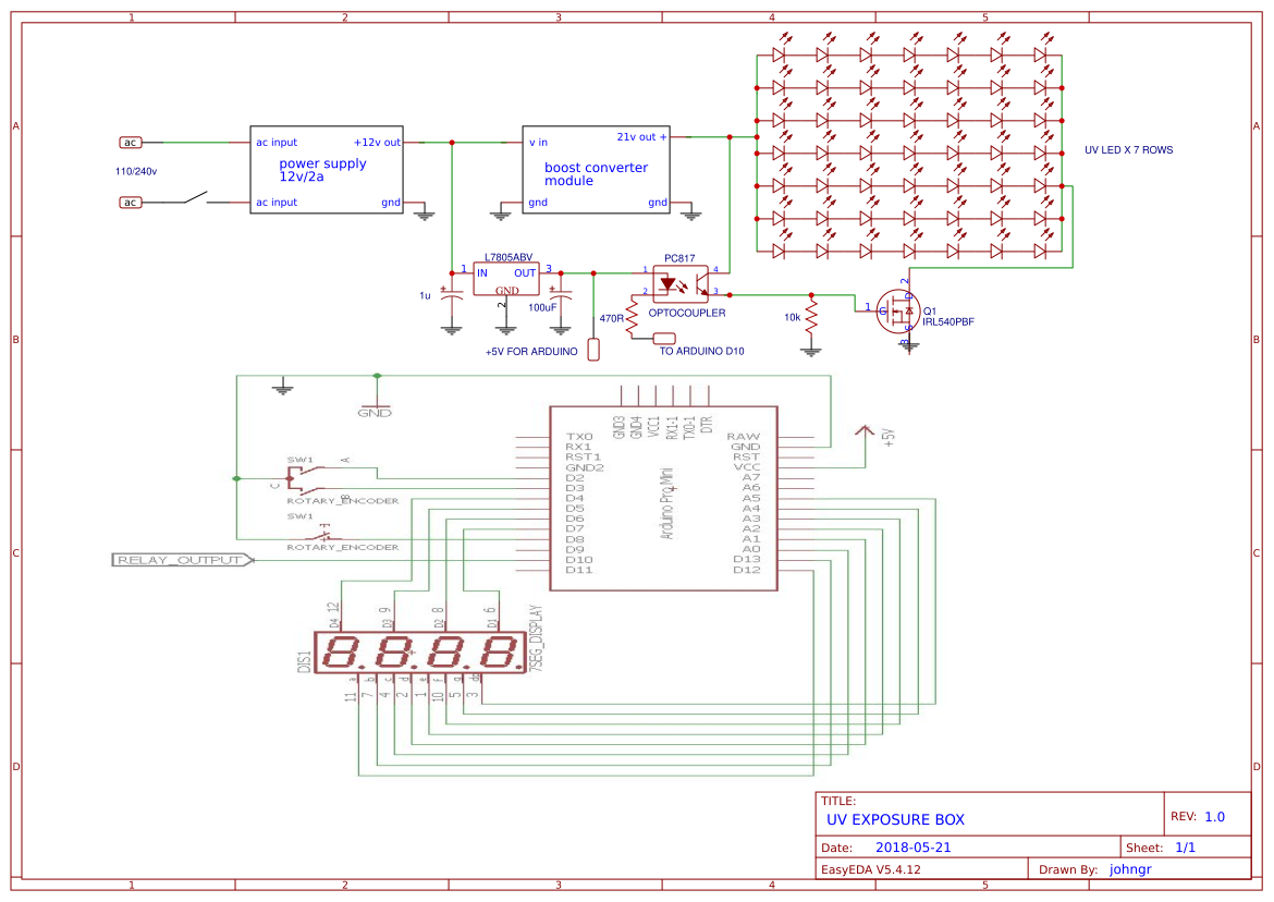 UV EXPOSURE BOX WITH LEDS - OSHWLab
