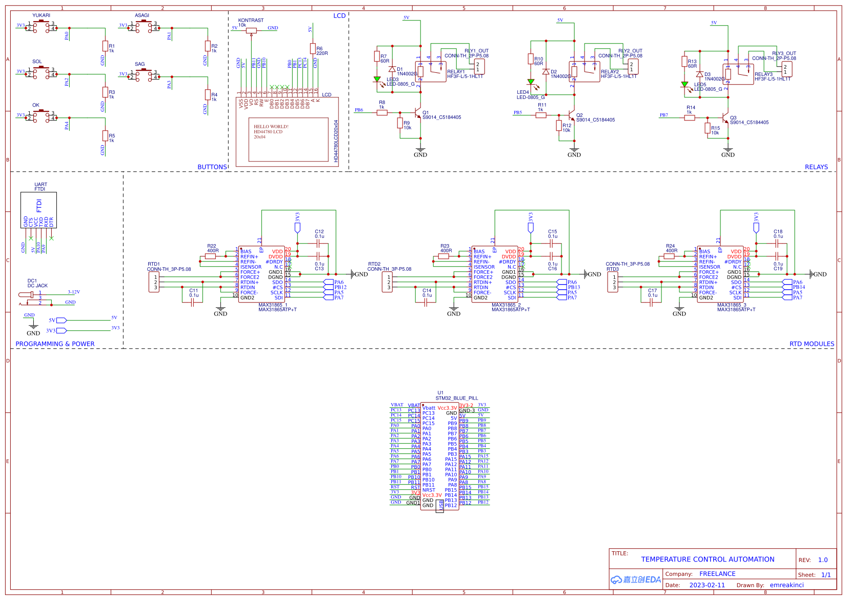 STM32_Relay_I2C_LCD - EasyEDA open source hardware lab