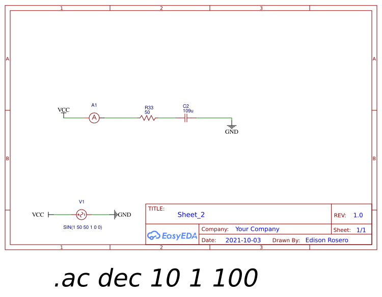 AC 2020 - simple simulation - EasyEDA open source hardware lab