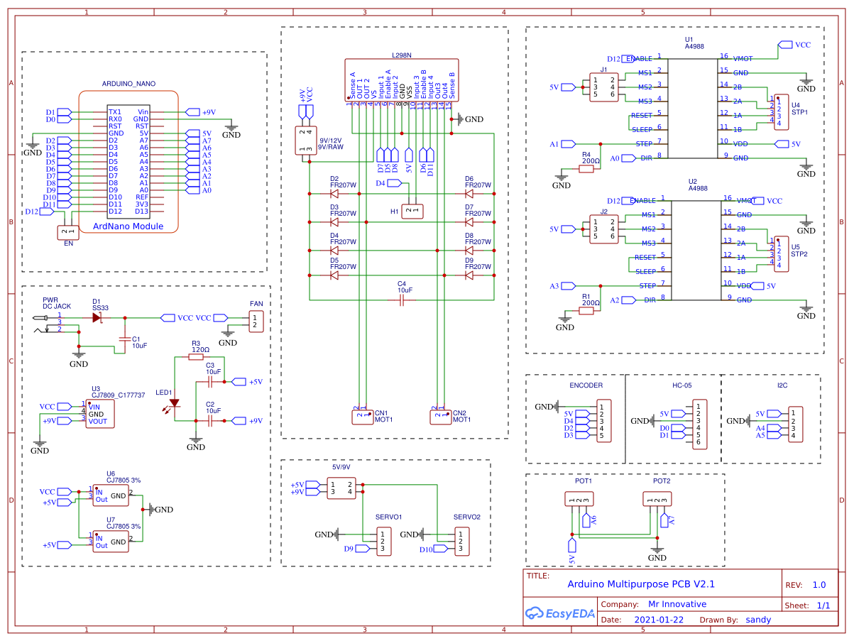 Multipurpose pcb version 3 - OSHWLab