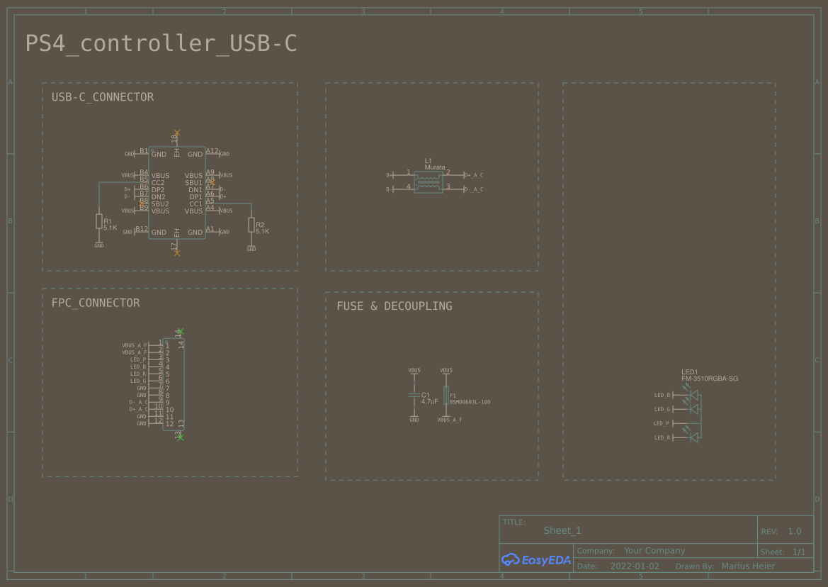 USB-C for PS4 controller - OSHWLab