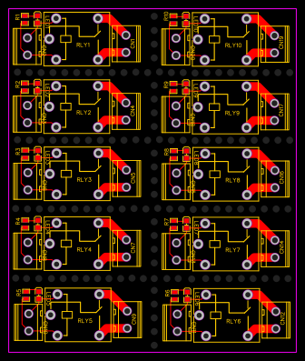 10 relays panel - OSHWLab