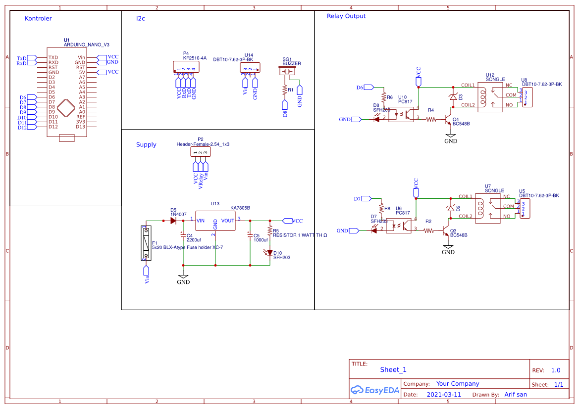 kontrol relay bluetoth - EasyEDA open source hardware lab