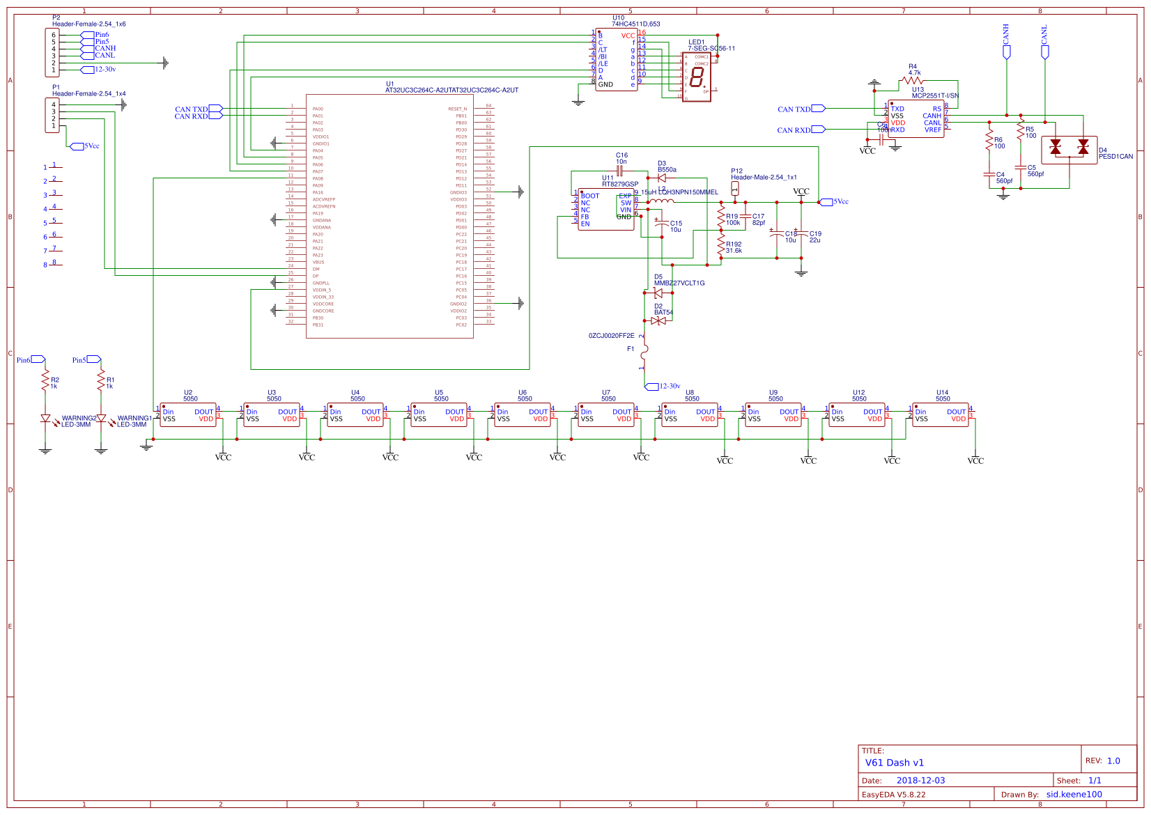 V61 Dash - EasyEDA open source hardware lab