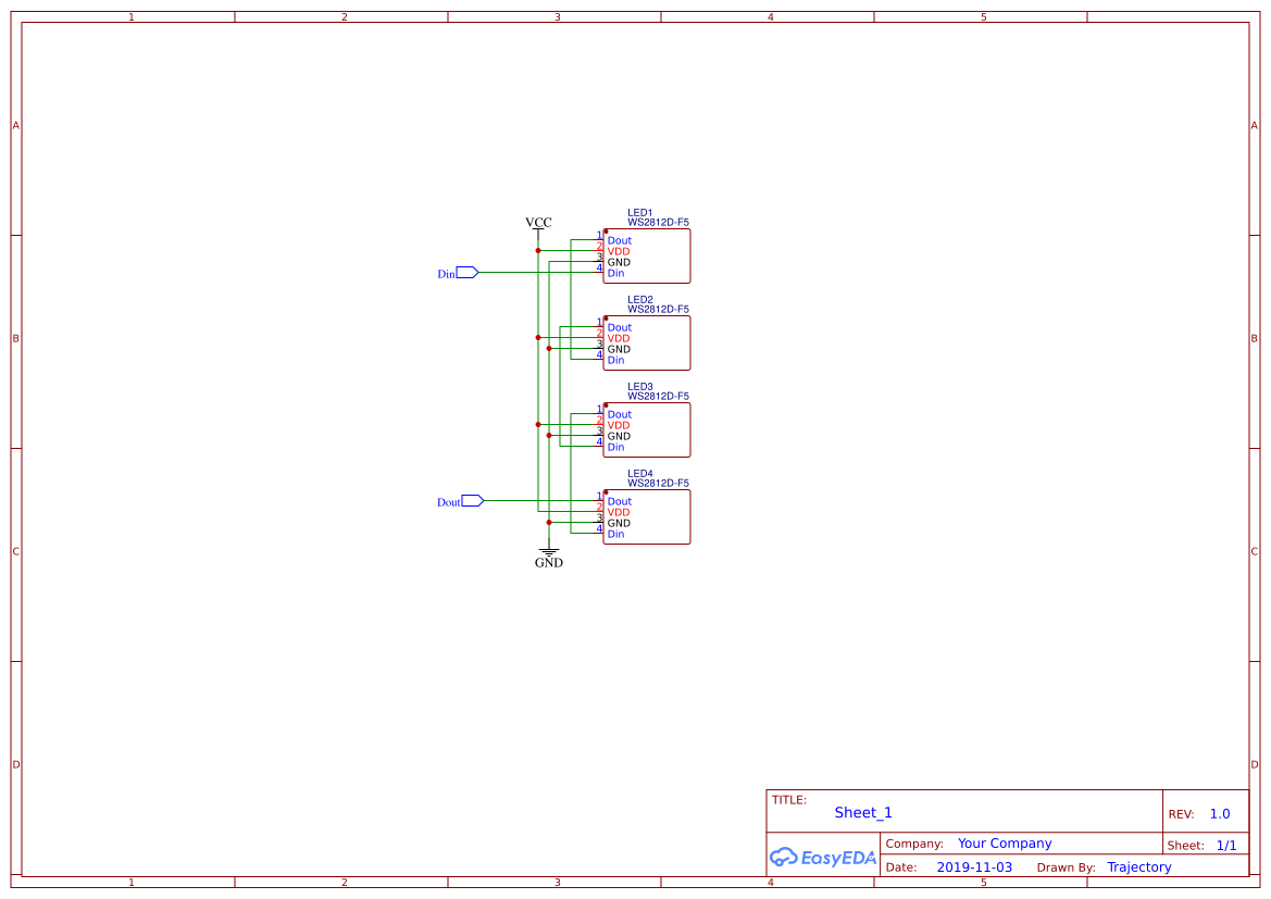 WS2812 Segment [THT Version] - EasyEDA open source hardware lab