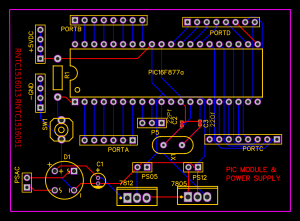 PIC MODULE PIC16F877a - OSHWLab