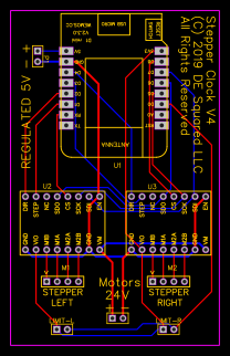 Big Round Servo Clock - EasyEDA open source hardware lab