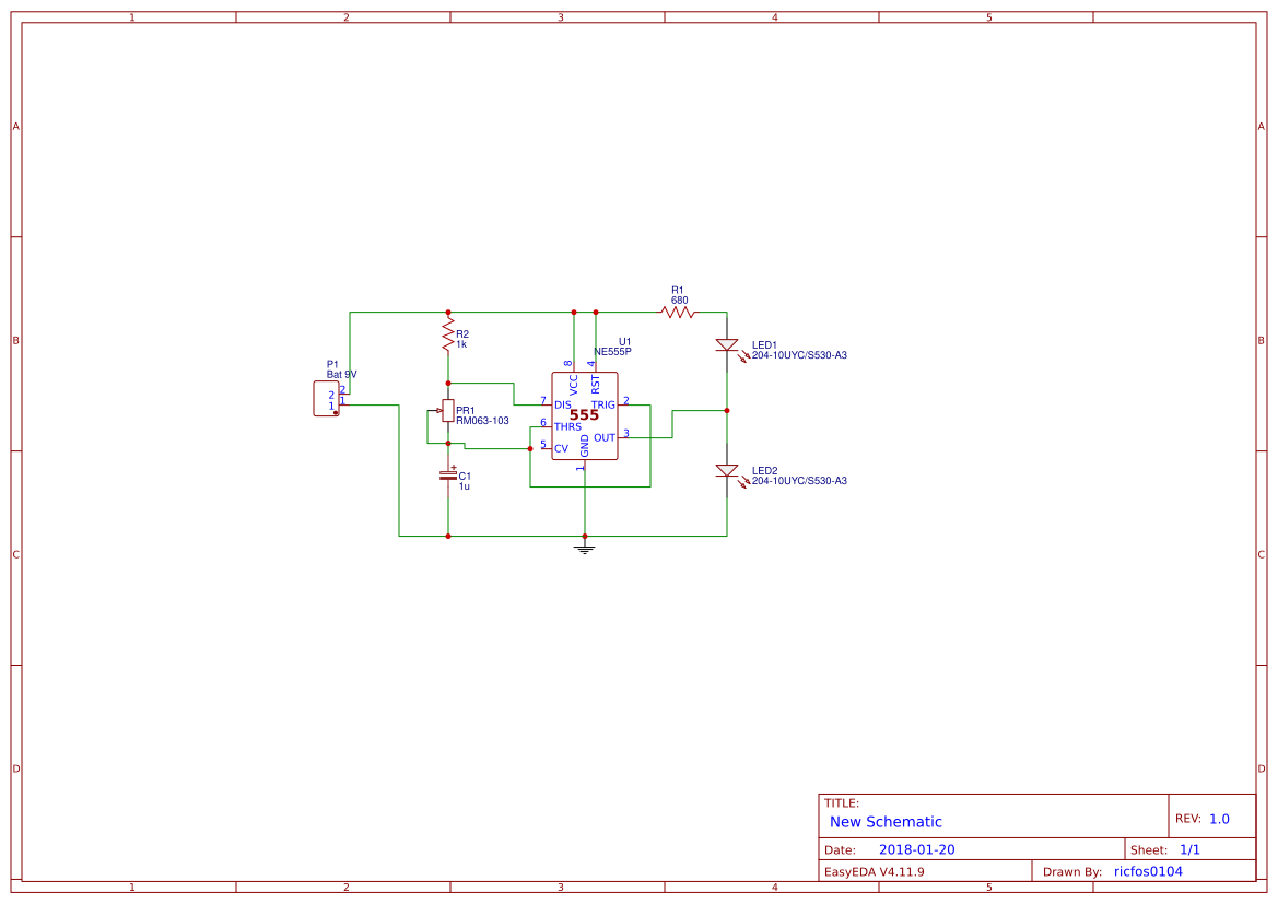 555 Astable - OSHWLab