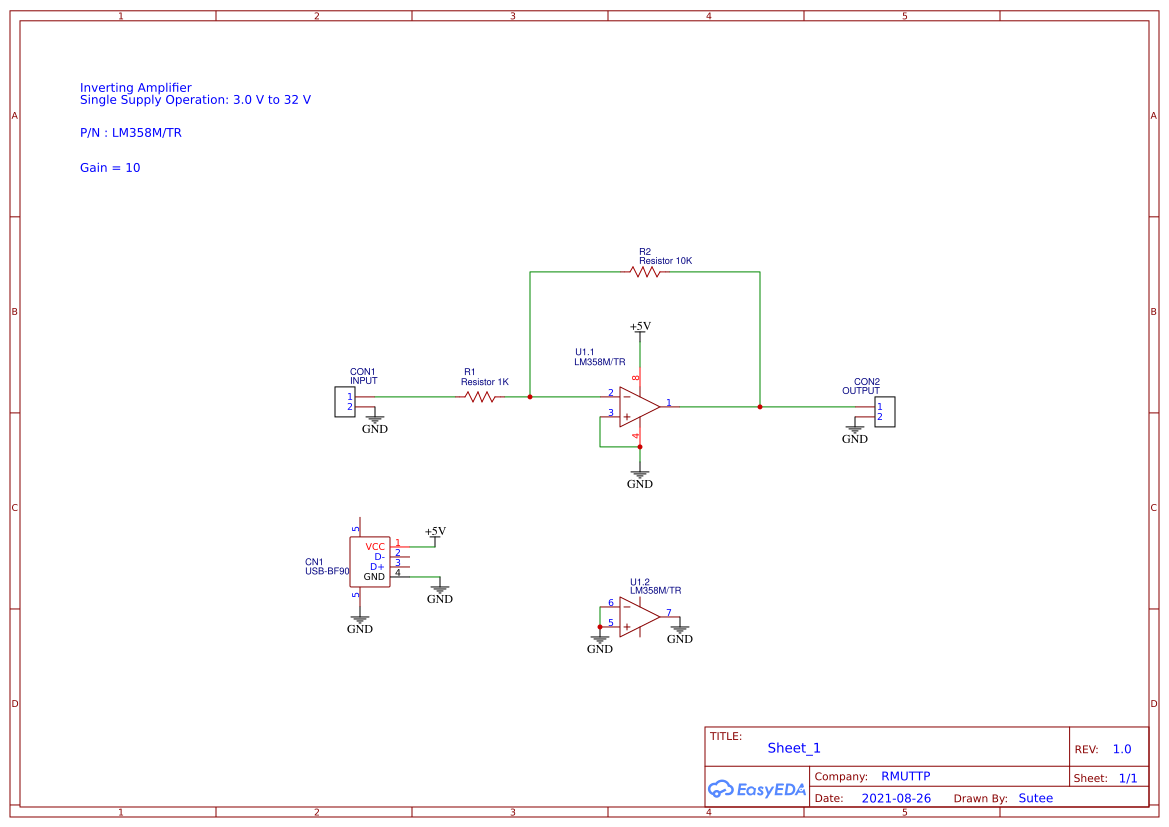 Basic Opamp Inv LM358 - OSHWLab