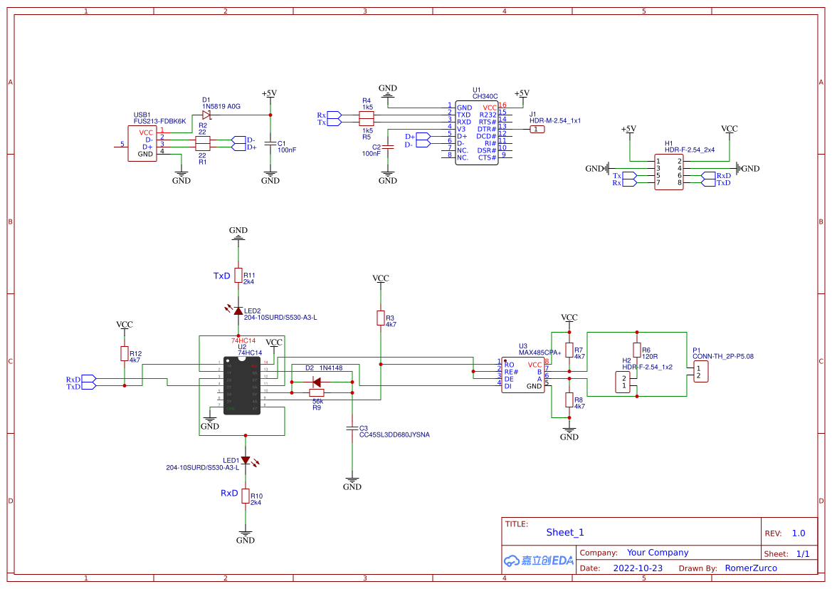 USB-TTL-RS485 - OSHWLab
