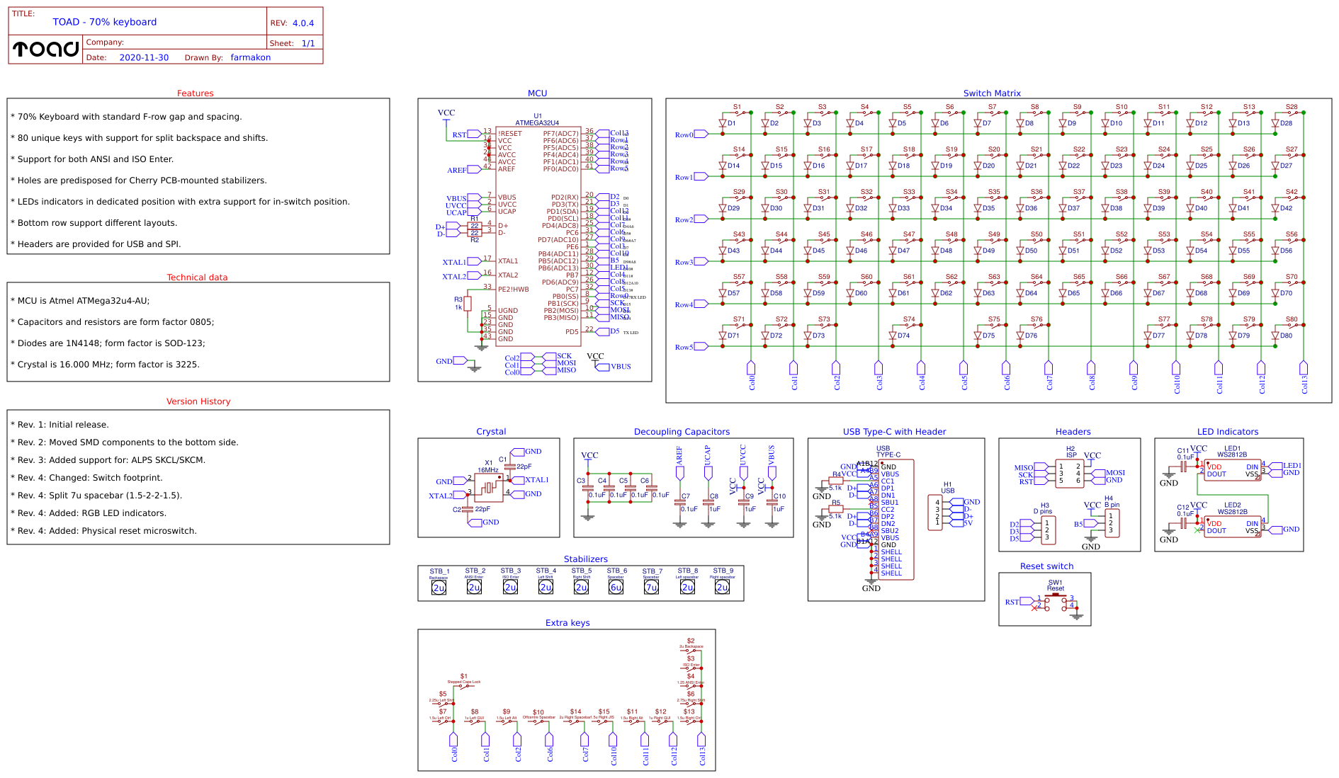 Toad: 70% Mechanical Keyboard - EasyEDA open source hardware lab
