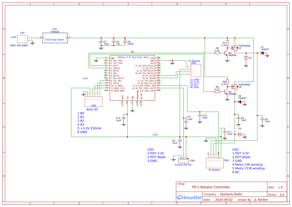 YR Controller - EasyEDA open source hardware lab