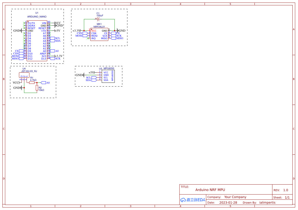 Nano_NRF24L01_MPU6050 - EasyEDA open source hardware lab