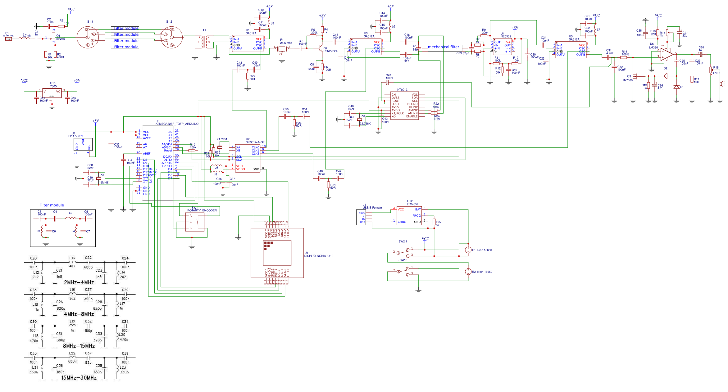 Arduino si5351 sa612 reciver - OSHWLab