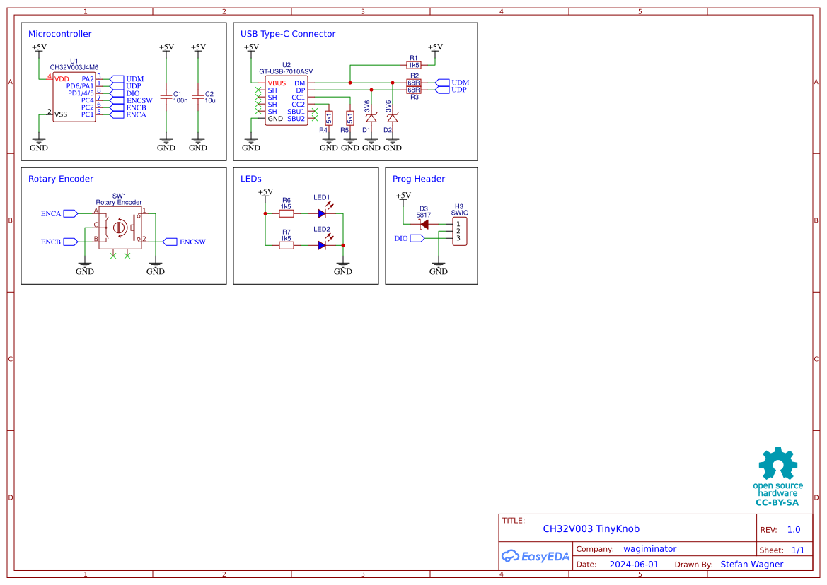 CH32V003 TinyKnob - EasyEDA open source hardware lab