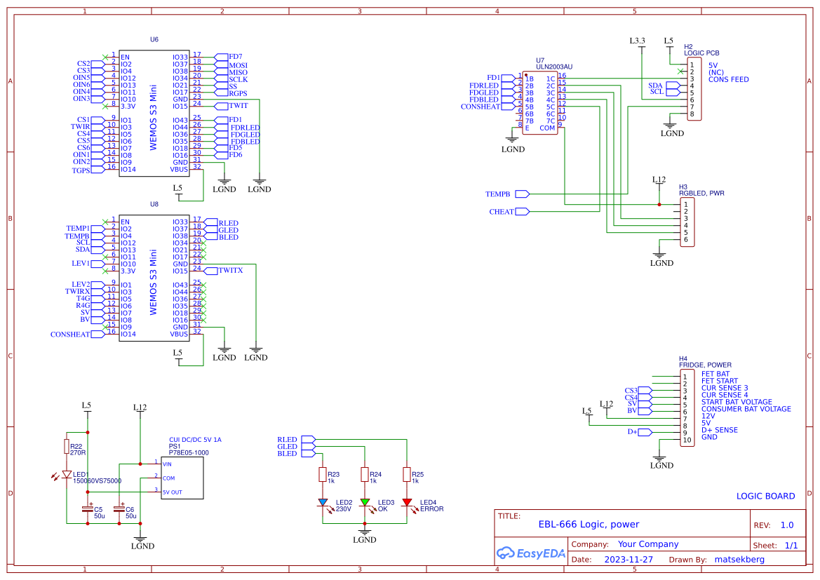 EBL-666 RV electricity distribution - EasyEDA open source hardware lab