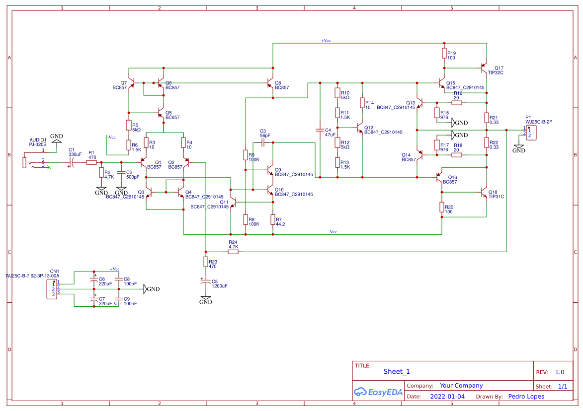 Amplificador Lab. Elt. 2 - EasyEDA open source hardware lab