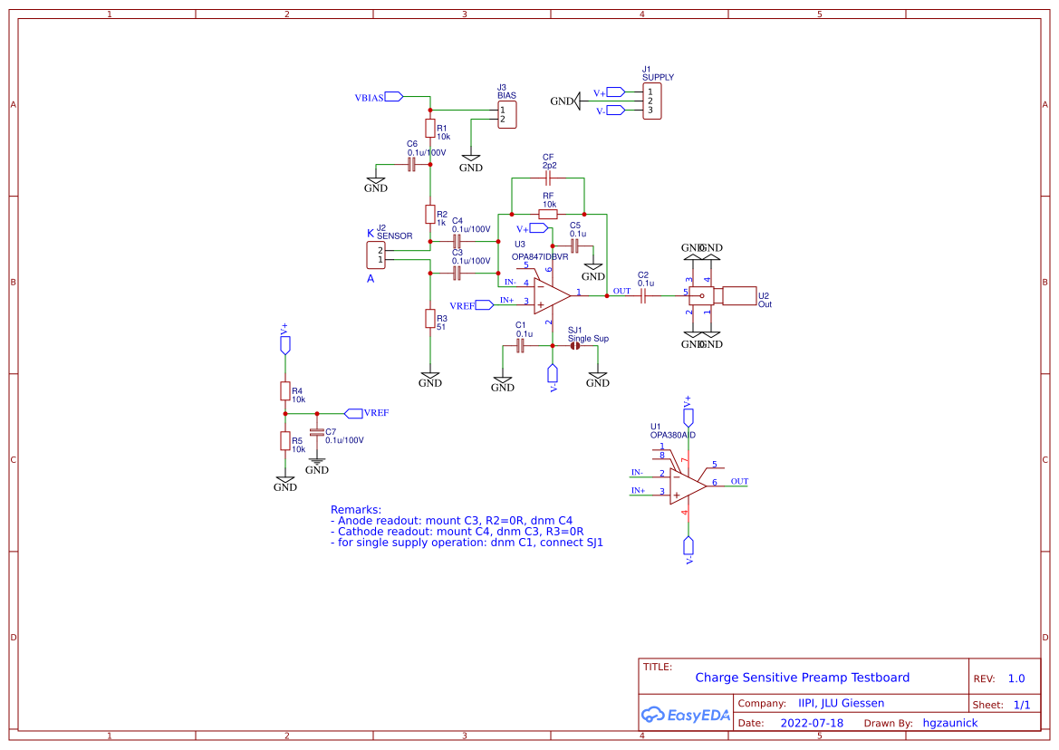 Simple Photosensor Amplifier - OSHWLab