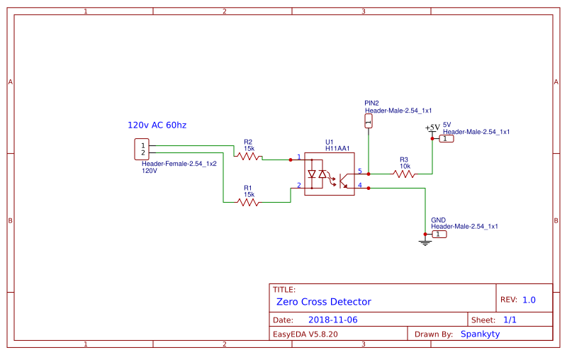 Zero Cross Detection - EasyEDA open source hardware lab