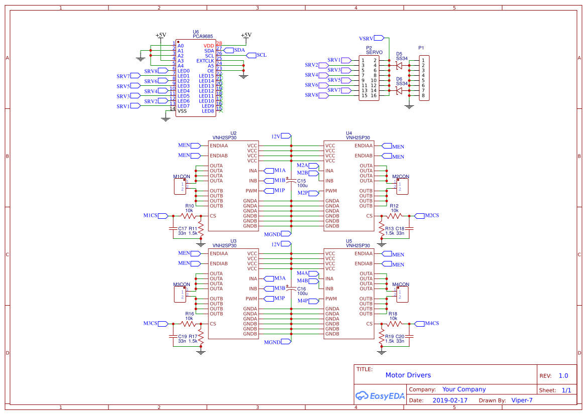 Robot Controller v2 - EasyEDA open source hardware lab