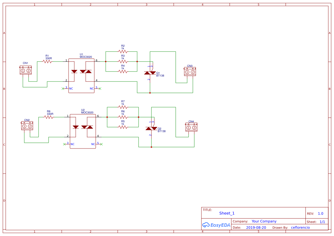 Solid State Relay PCB Cheia - EasyEDA open source hardware lab