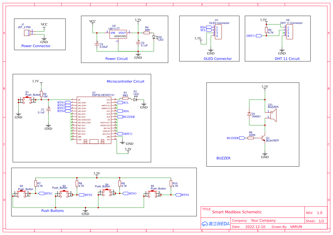 Smart Medibox PCB DESIGN - OSHWLab